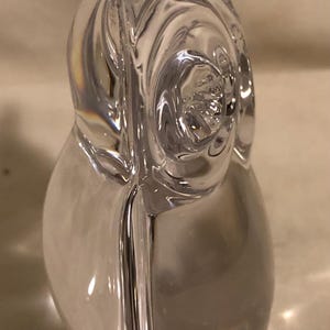 Vintage Daum France Crystal Owl Figurine - Etsy