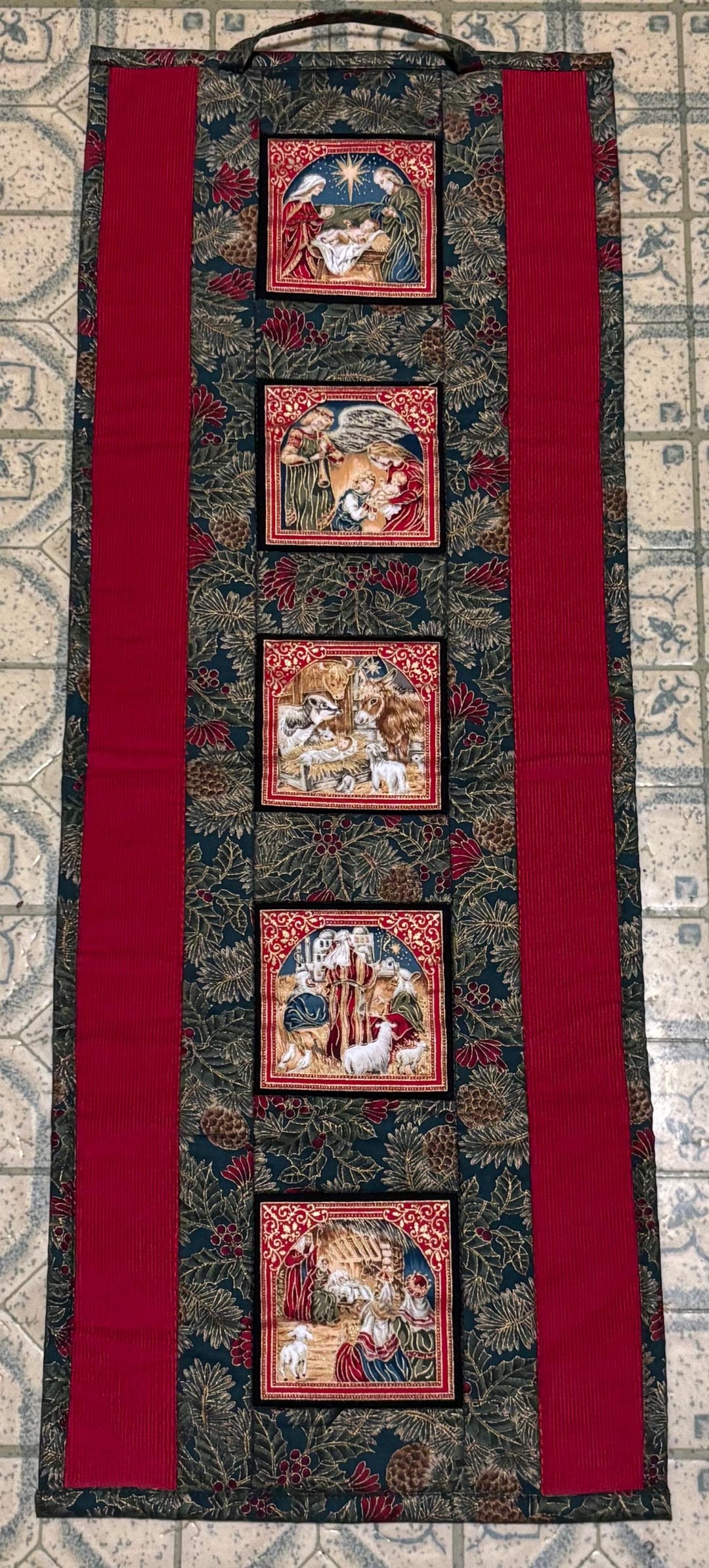 Vintage 5 Panel Nativity Scene Quilted Christmas Wall Hanging - Etsy