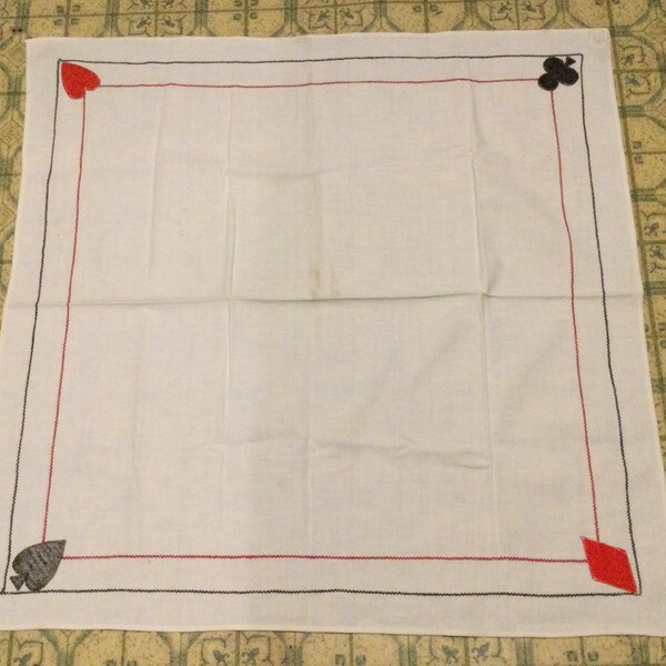 Vintage Card Table Tablecloth - Etsy