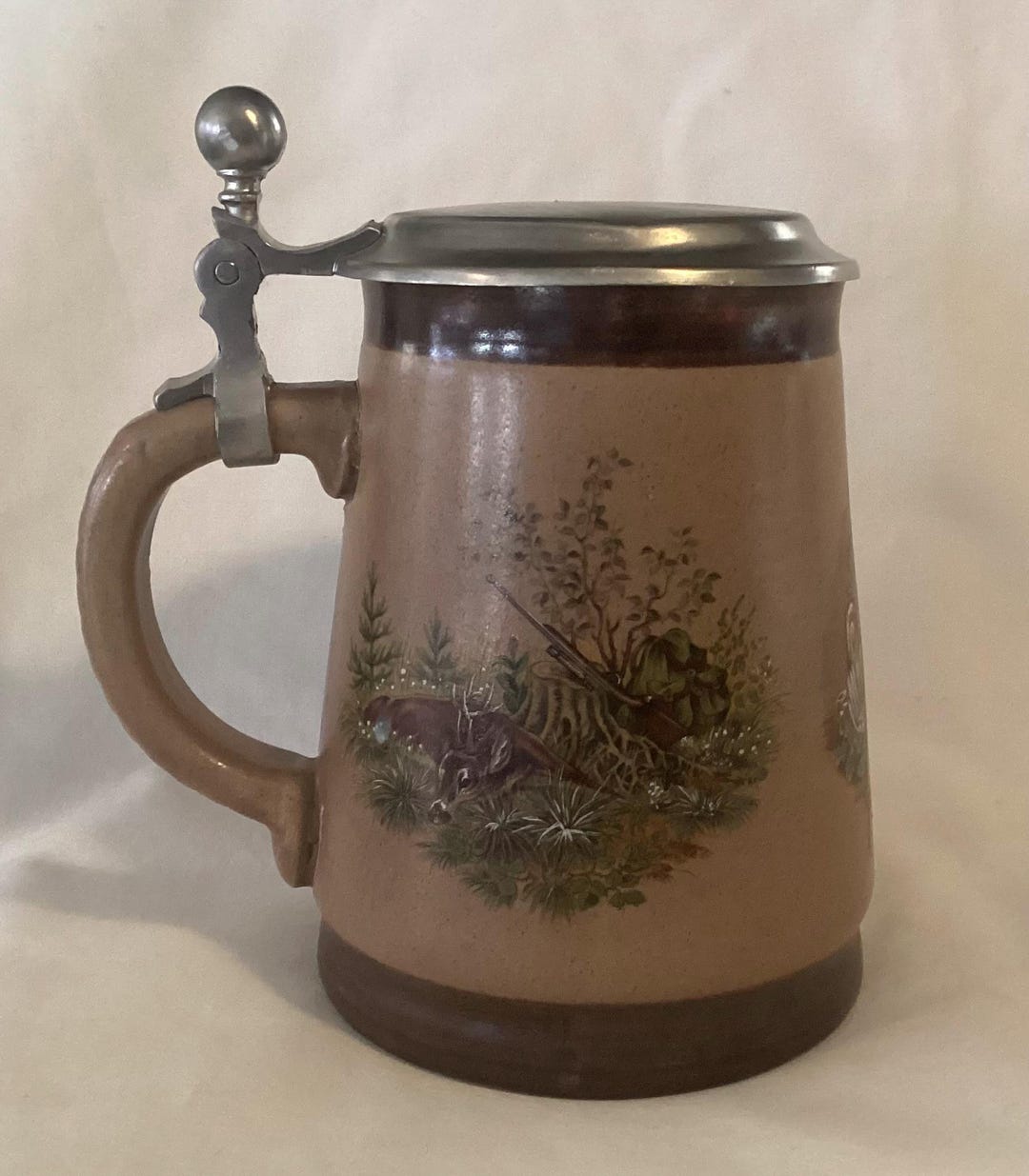 Vintage Marzi & Remy Pheasants, Deer and Rabbits Hunt Scenes Ceramic ...