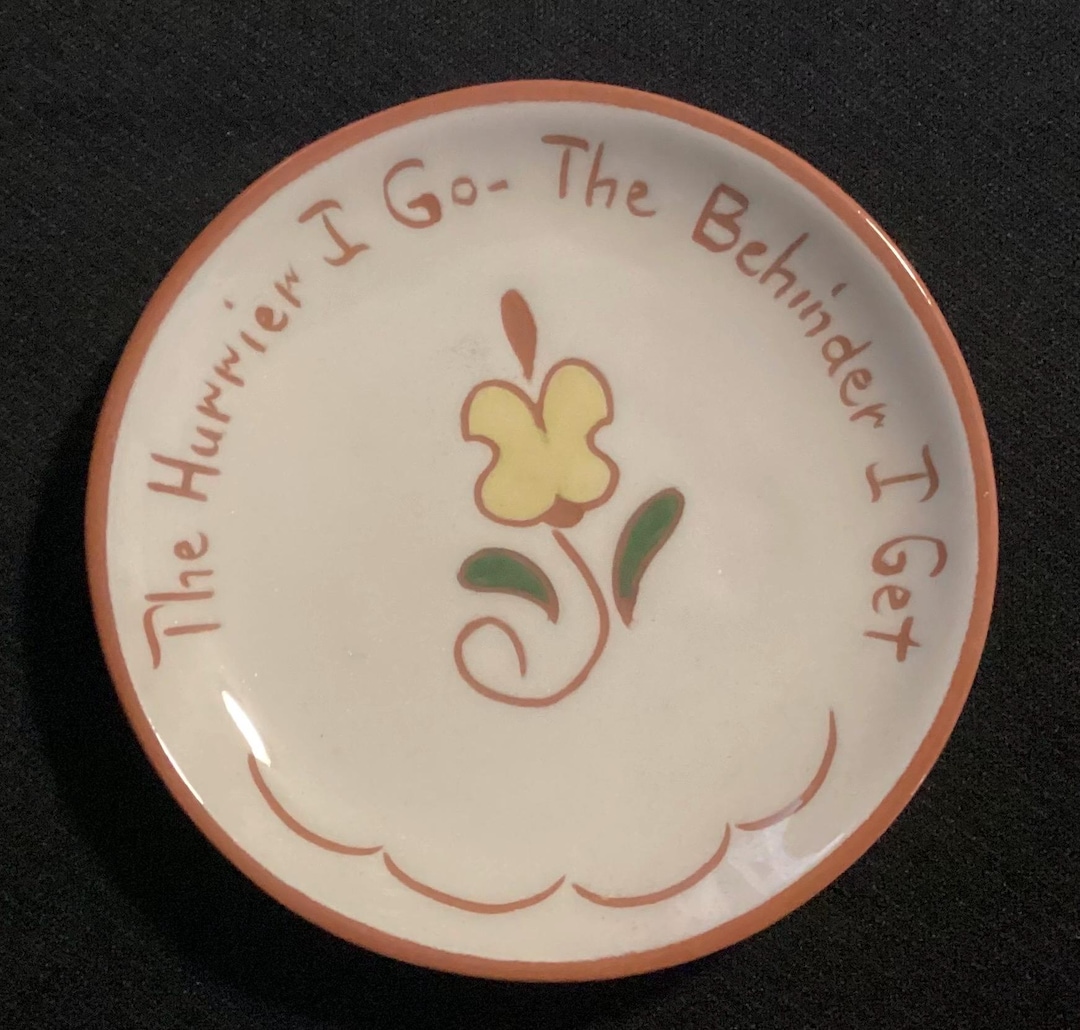 Vintage Ruth Price “ the Hurrier I Go… “ Ceramic Trinket Dish - Etsy
