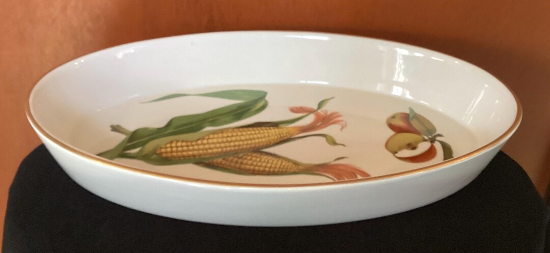 Vintage Royal Worcester Evesham Pattern Oval Porcelain Baking Dish - Etsy