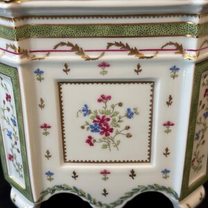 Vintage Haviland Limoges France Floral Vieux Paris Cachepot Flowerpot ...