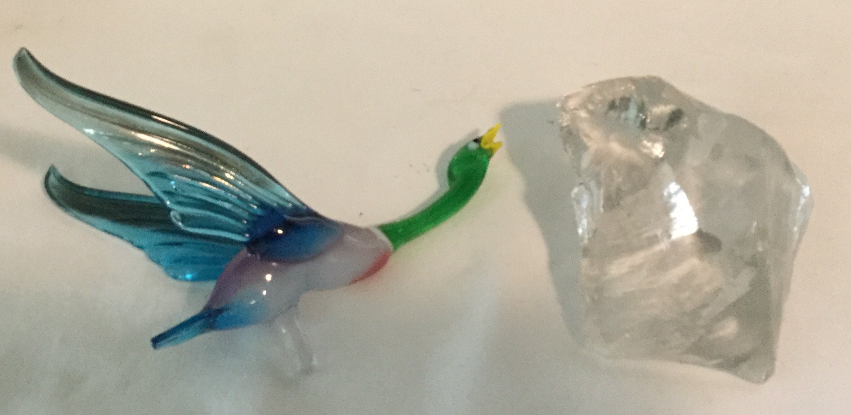 Vintage 2p Venetian Glass Flying Duck Figurine | Etsy