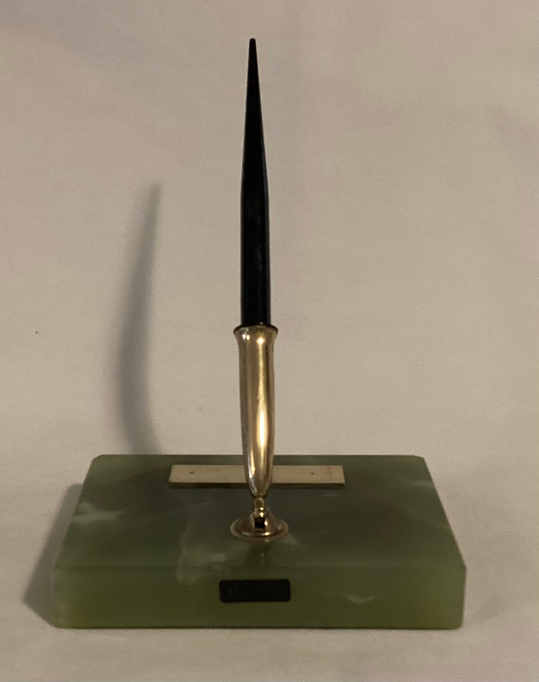 Vintage Sheaffer Green Marble Desktop Pen Holder - Etsy