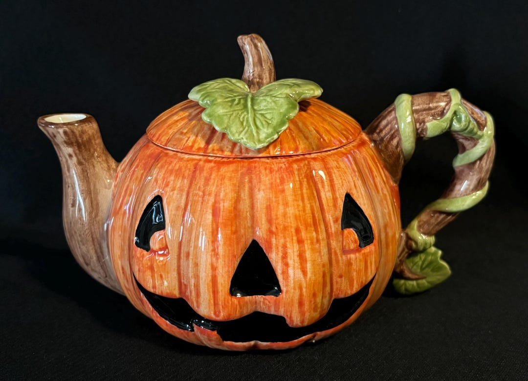 Vintage Halloween Midwest Figural Jack O Lantern Teapot - Etsy