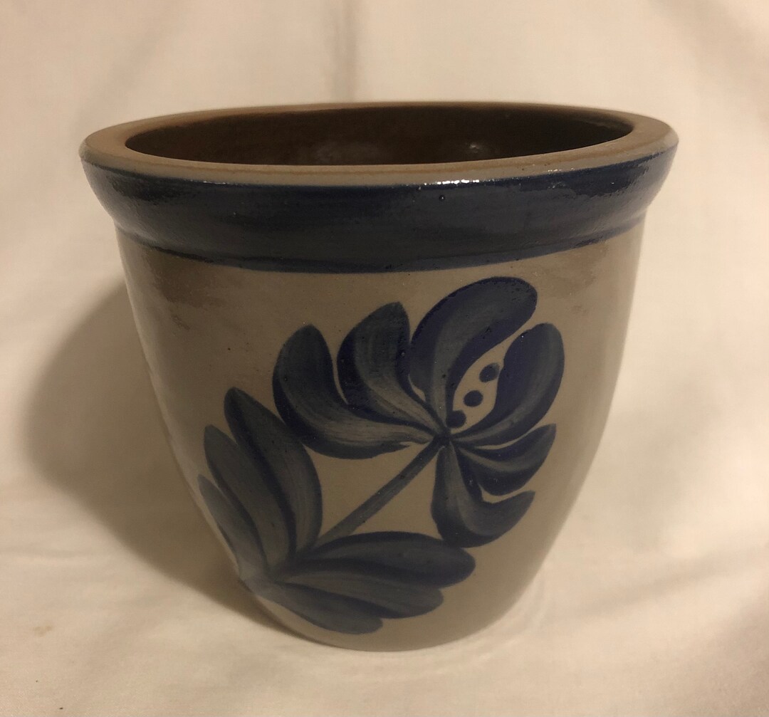 1998 Beaumont Brothers Pottery Floral Crock - Etsy
