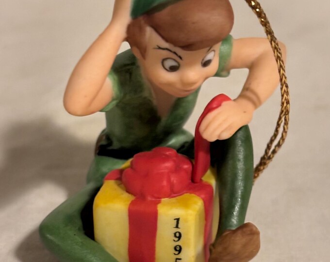1995 Grolier Disney Figural Ceramic Peter Pan Christmas Ornament - Etsy
