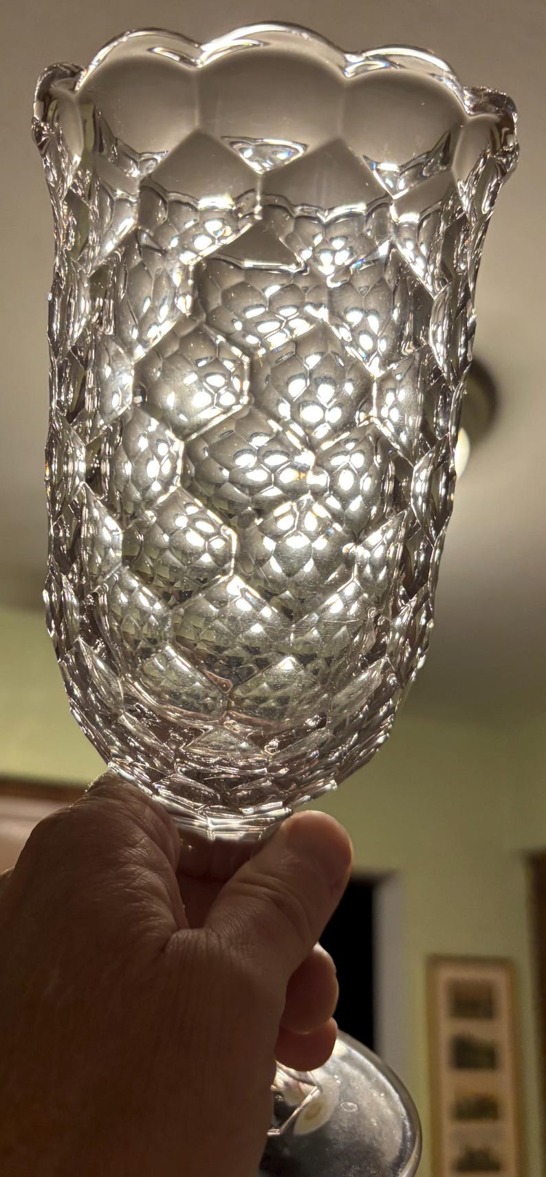 Antique EAPG Honeycomb Pattern Celery Vase W/ Amethyst Tone - Etsy