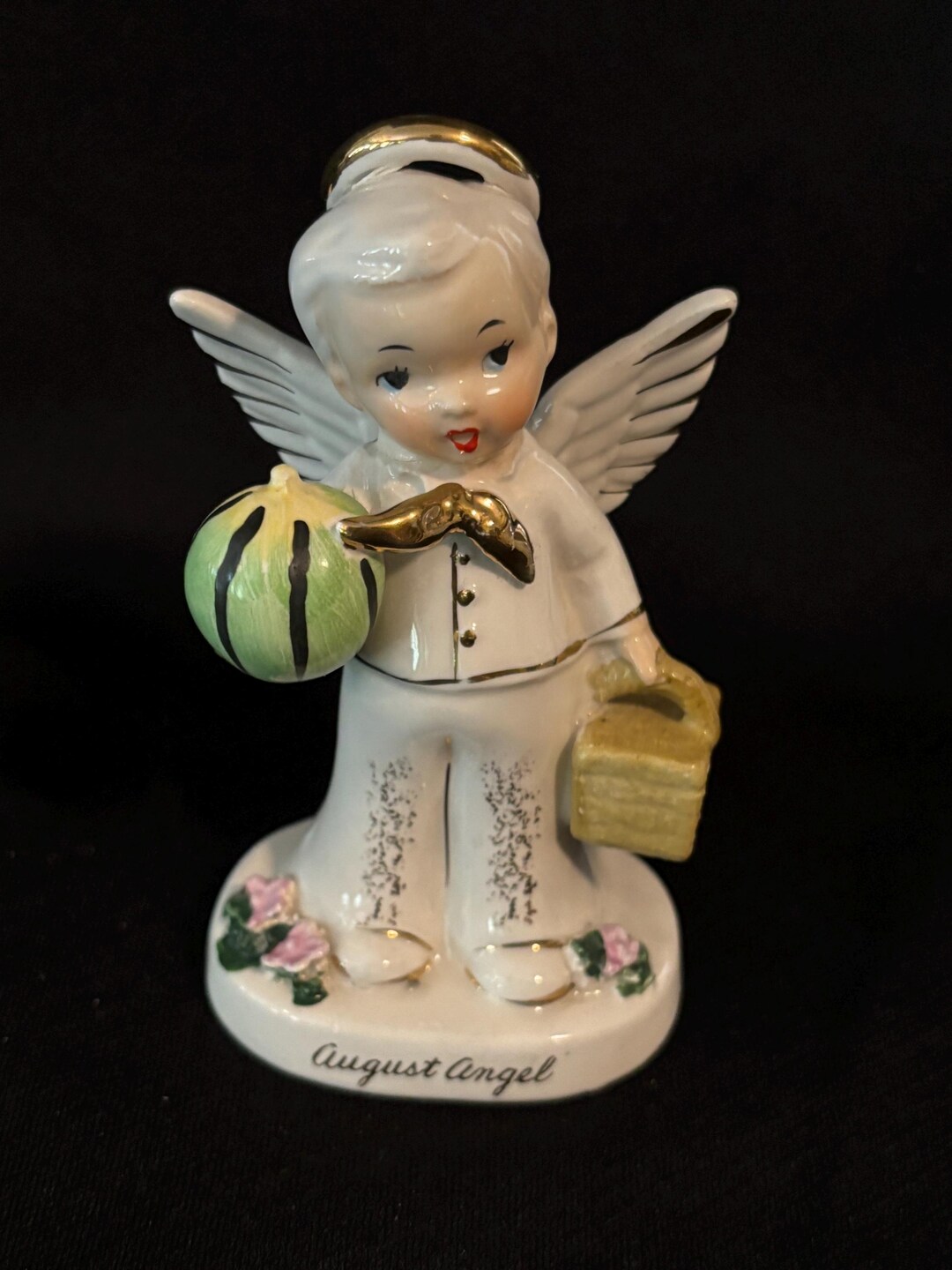 1956 Napco August Birthday Boy Angel Figurine as Is - Etsy