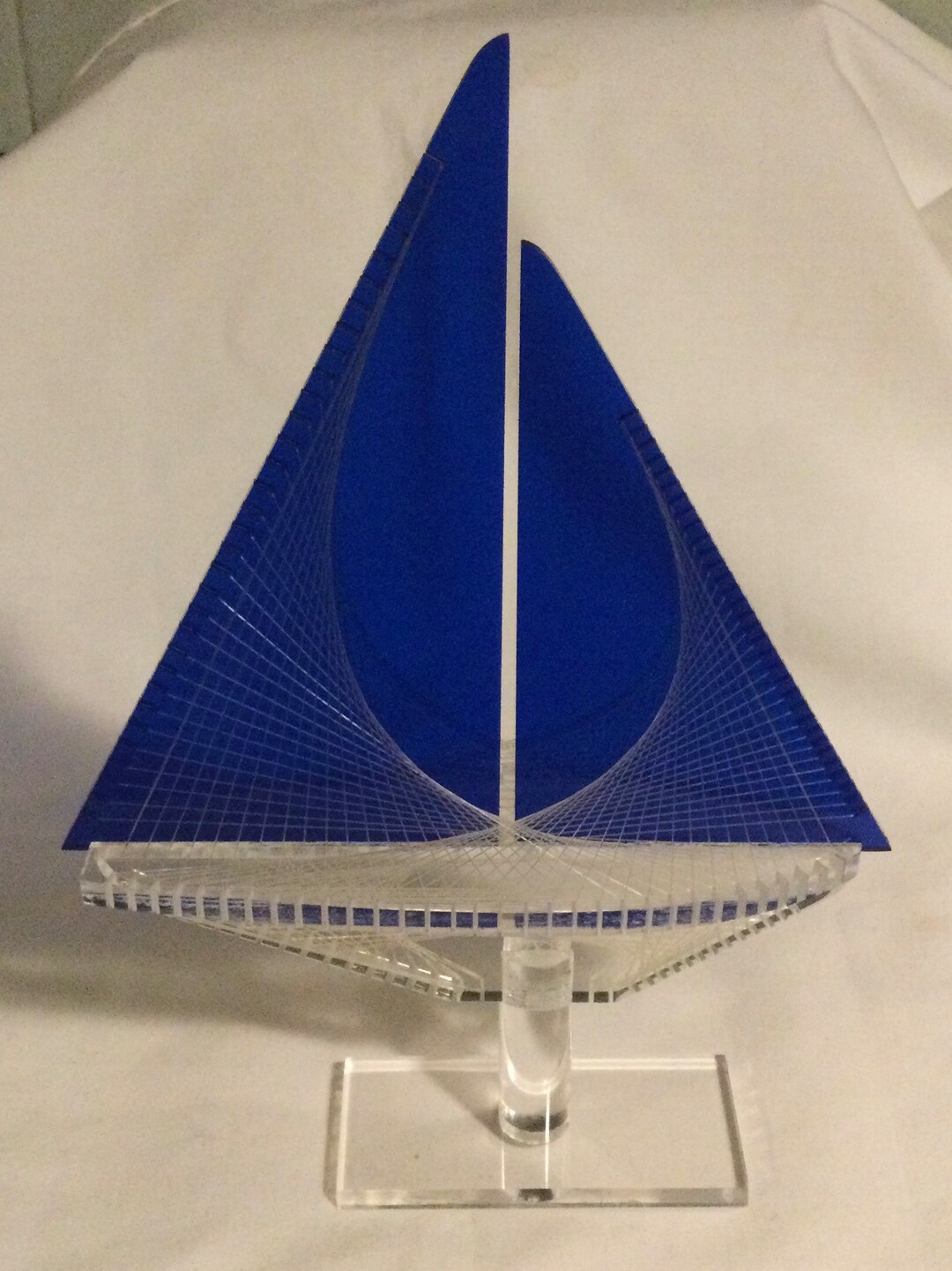 Vintage Retro Modern Lucite Plastic Sailboat Figurine - Etsy