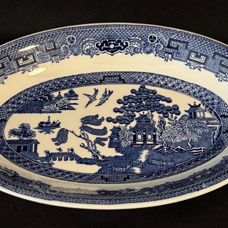 Vintage Blue Willow - Etsy