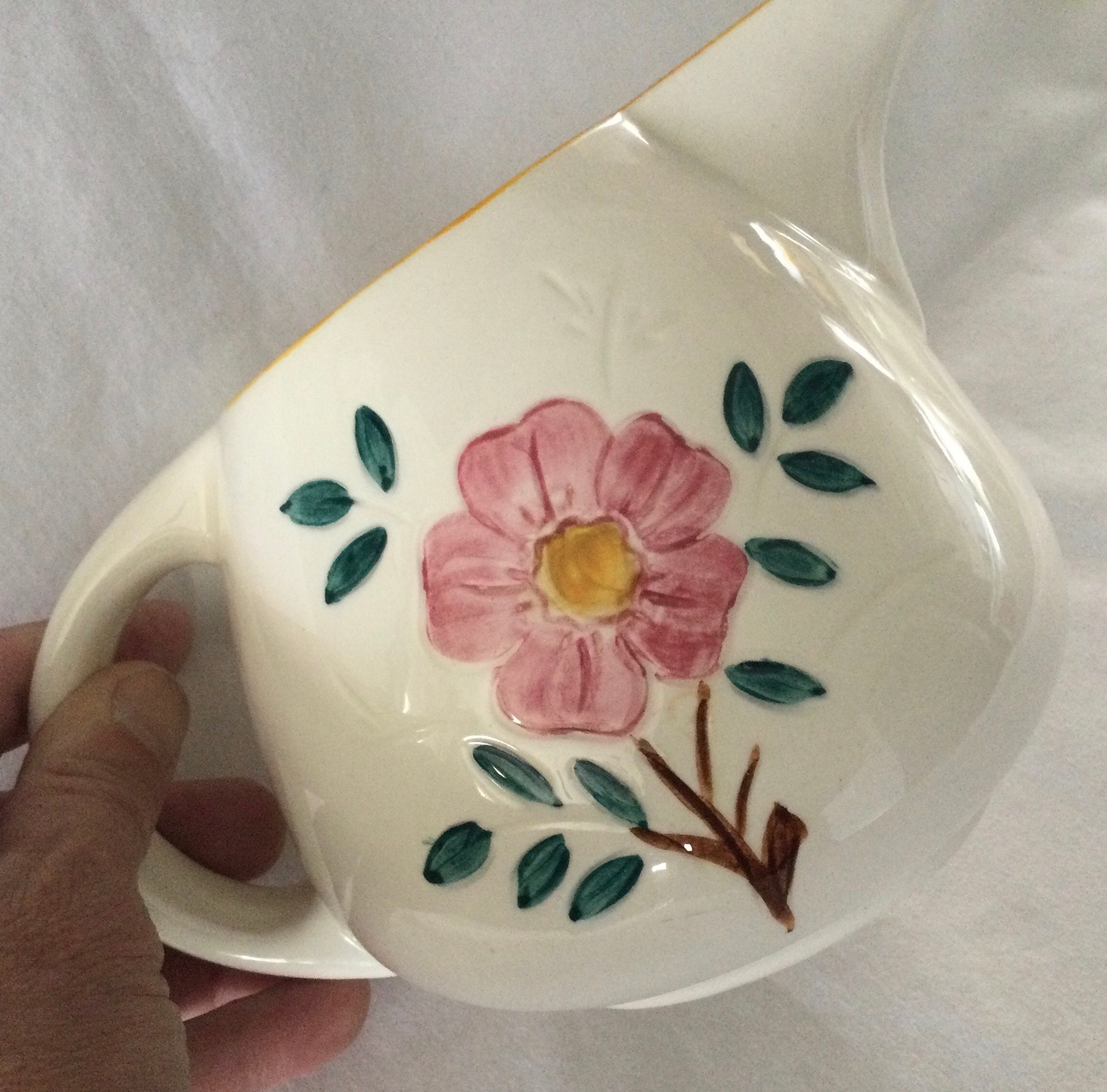 Stangl Pink Flower Wild Rose Pattern Long Spout Pitcher - Etsy