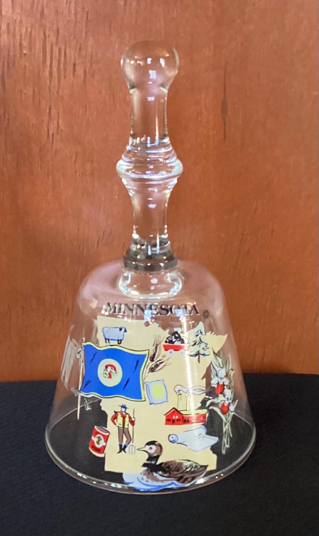Vintage Etched Clear Glass “ Dawson MN “ Minnesota Souvenir Bell - Etsy