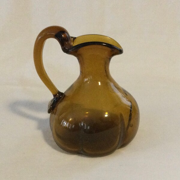 Brown Glass Pitcher - Etsy