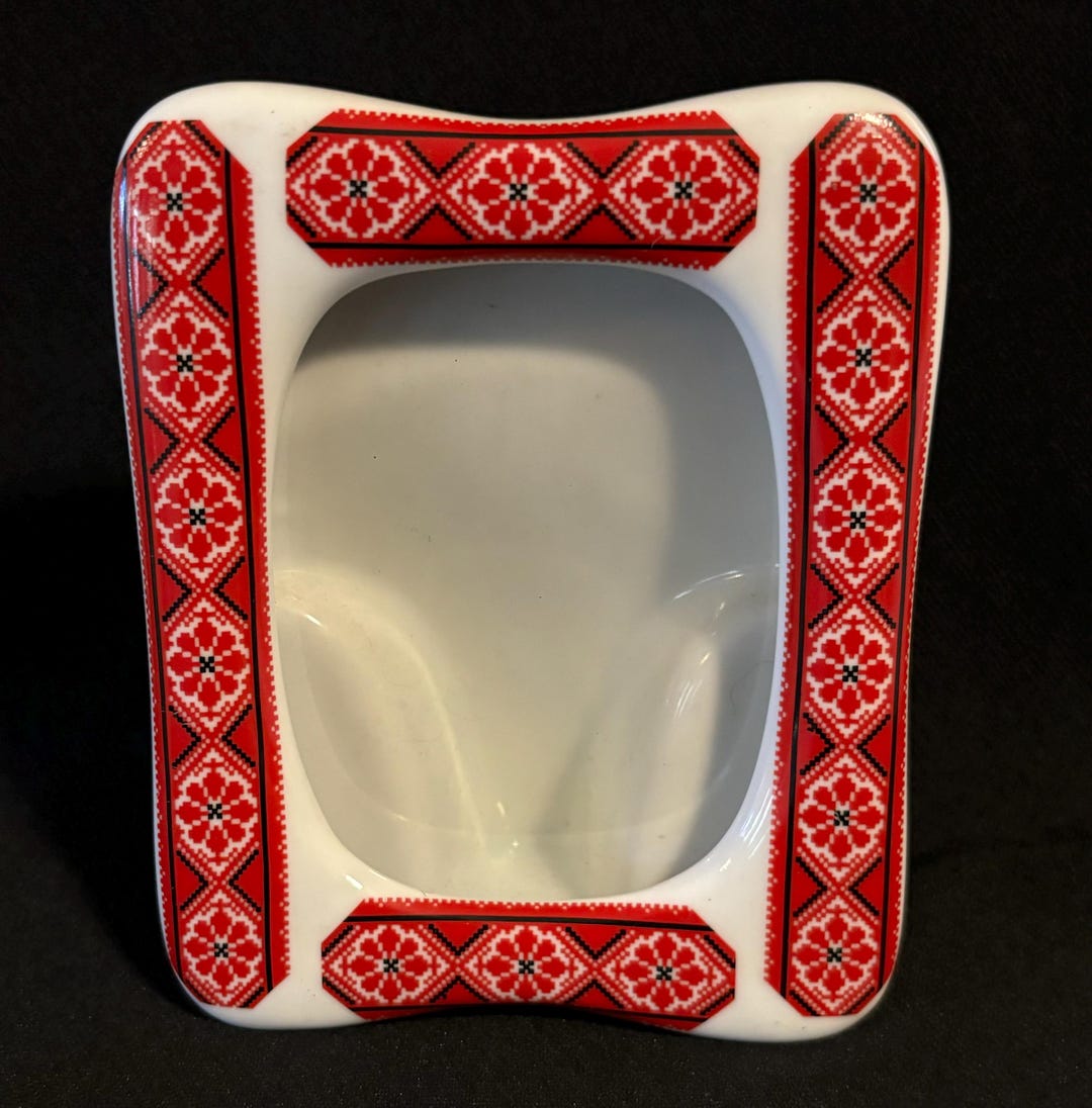 Vintage Ukrainian Art by Slava Ceramic Photo Frame - Etsy