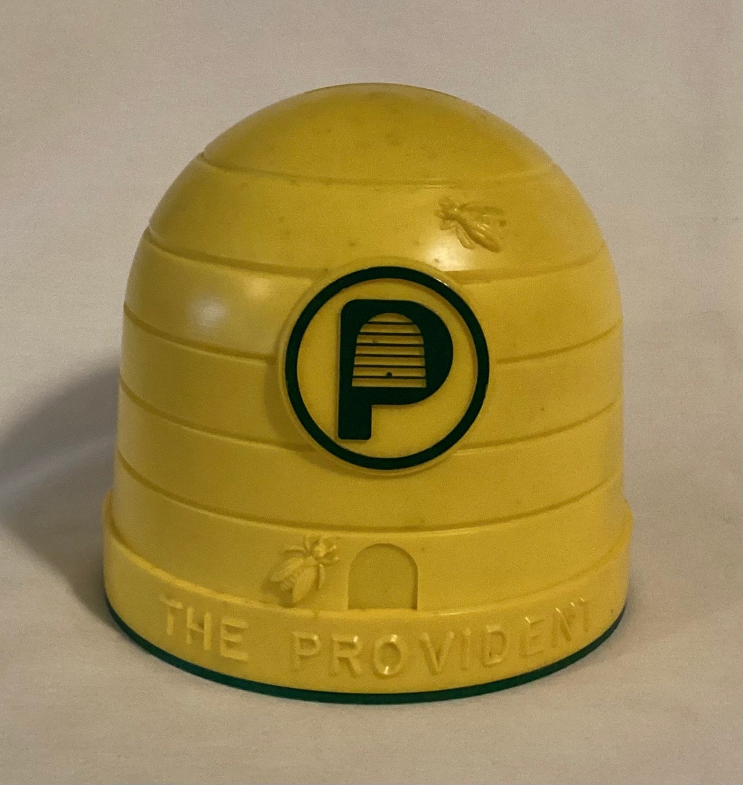 Vintage Provident Bank Yellow Beehive Plastic Coin Bank - Etsy