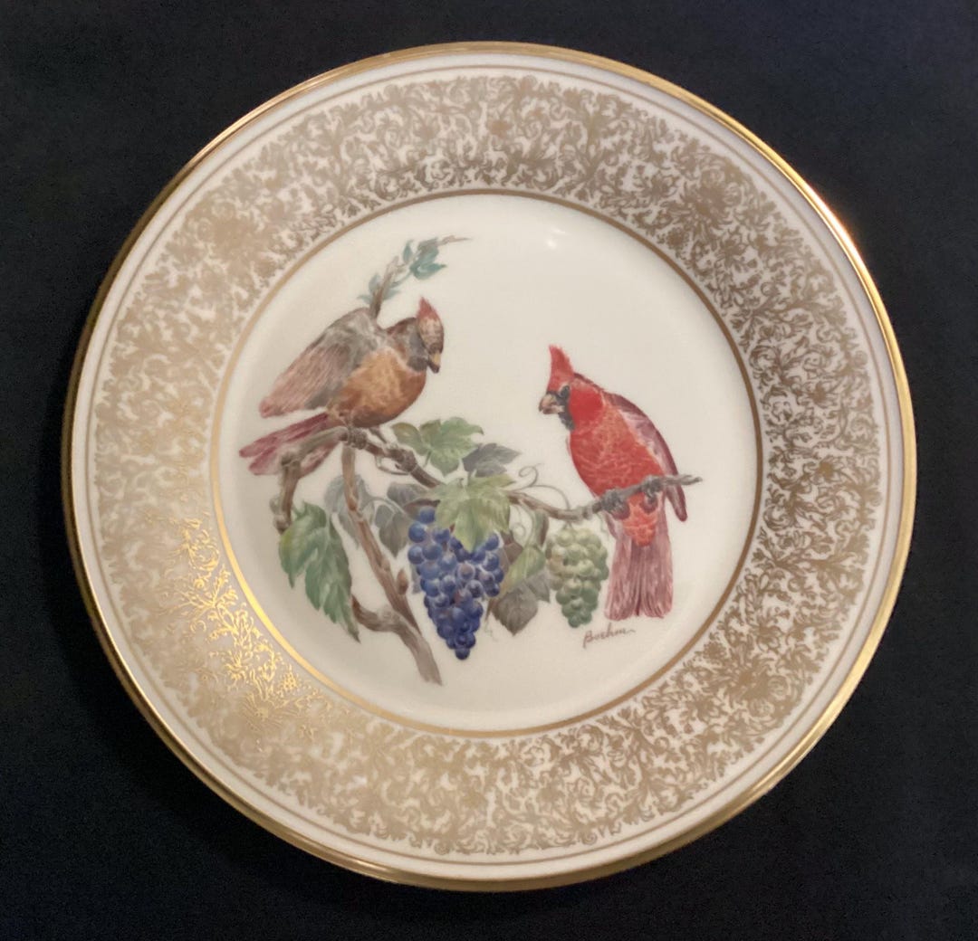 Vintage Lenox Boehm Birds “ Cardinal “ Porcelain 10 3/4” Plate - Etsy