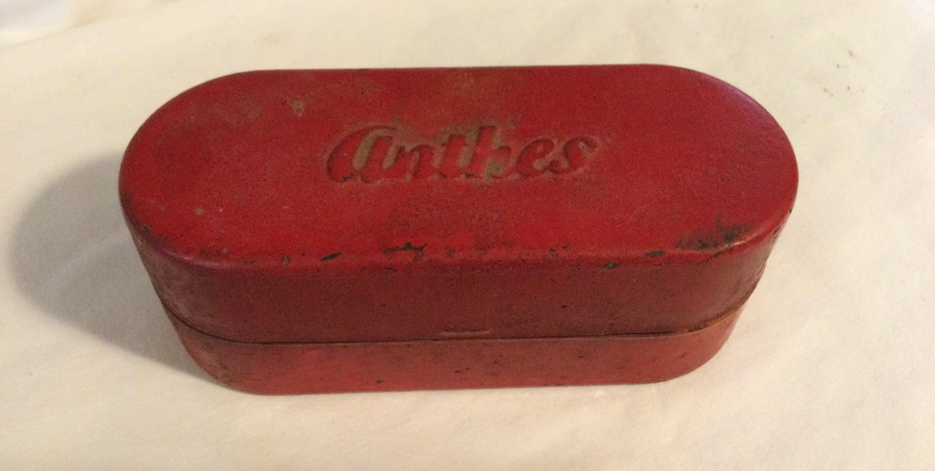 Vintage 1950s Red Oval Anthes Metal Car Headlight Bulb Lidded - Etsy