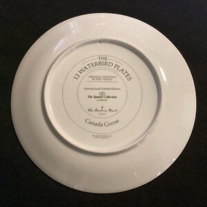 Vintage Danbury Mint the 12 Waterbird Plates Series Canada Goose Plate ...