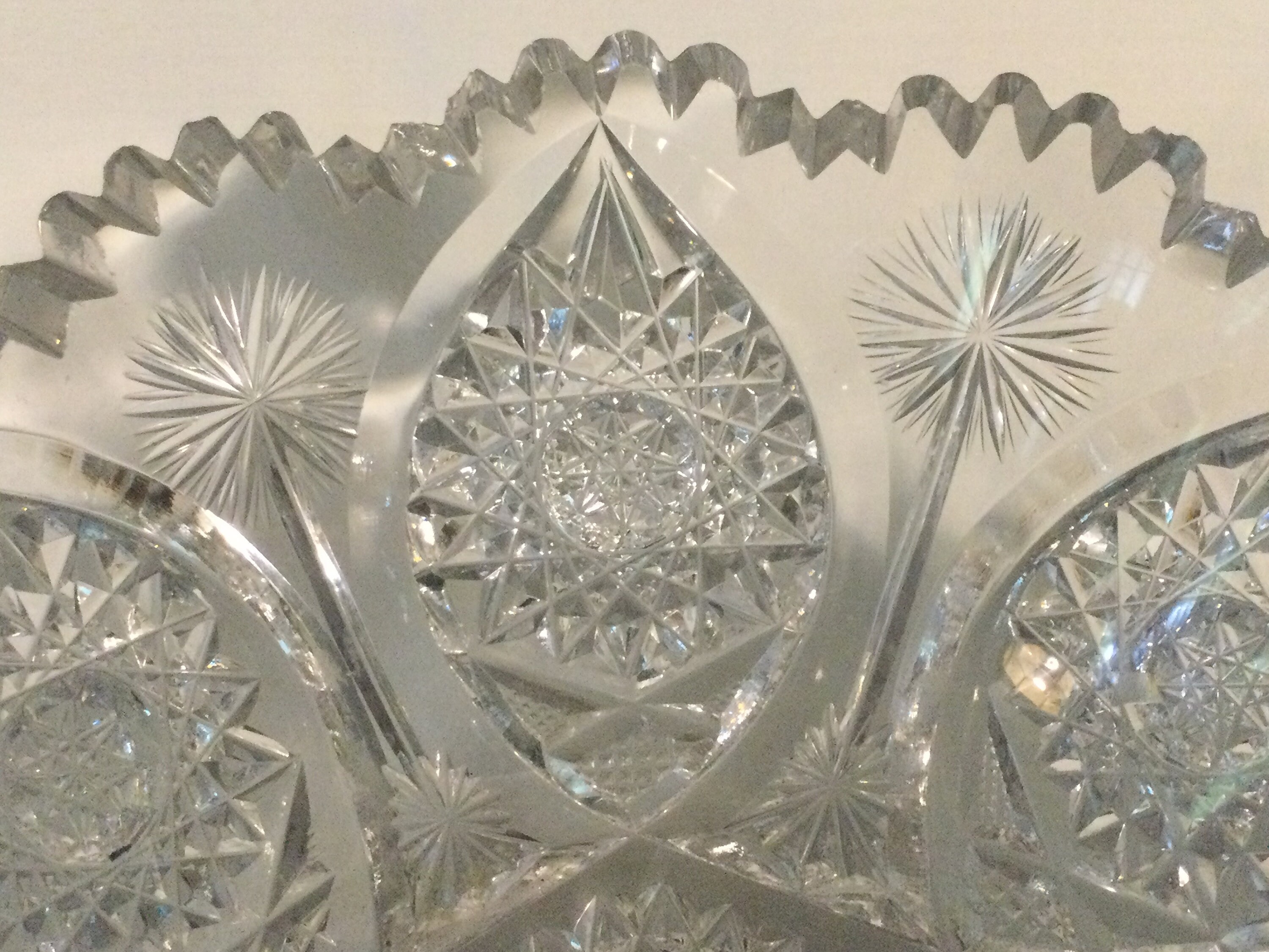 Antique American Brilliant Cut Glass Tab Handled Ice Bowl as Is - Etsy