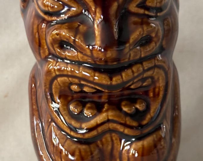 Vintage Orchids of Hawaii Brown Glaze Tiki Glass Made in Japan - Etsy