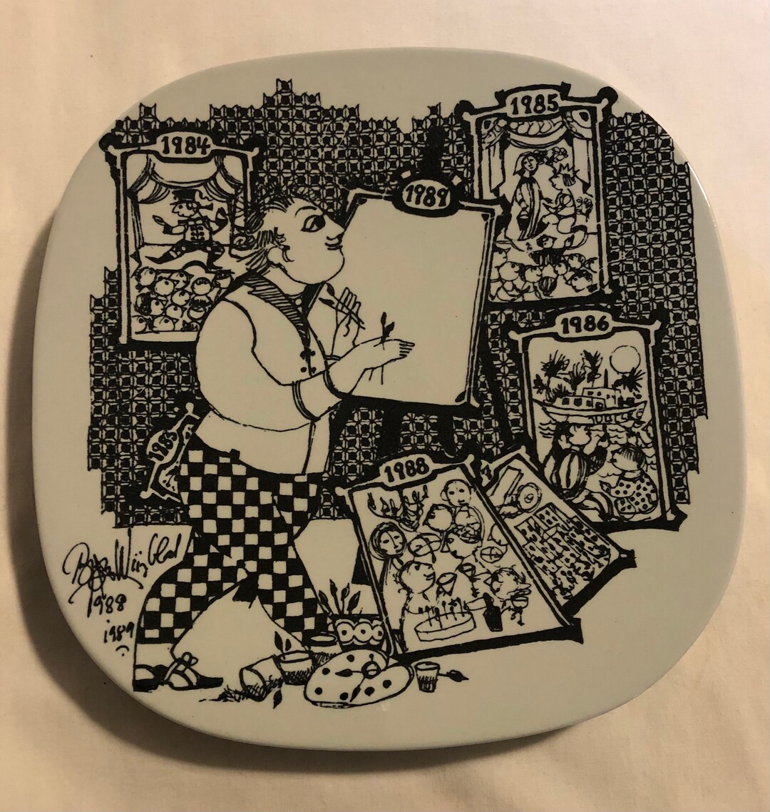 Retro 1988-1989 Bjorn Winblad HDK Nymolle Denmark Modernistic New Years ...