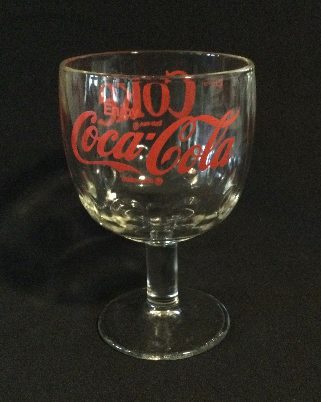 Vintage Clear Glass Coca Cola Goblet - Etsy