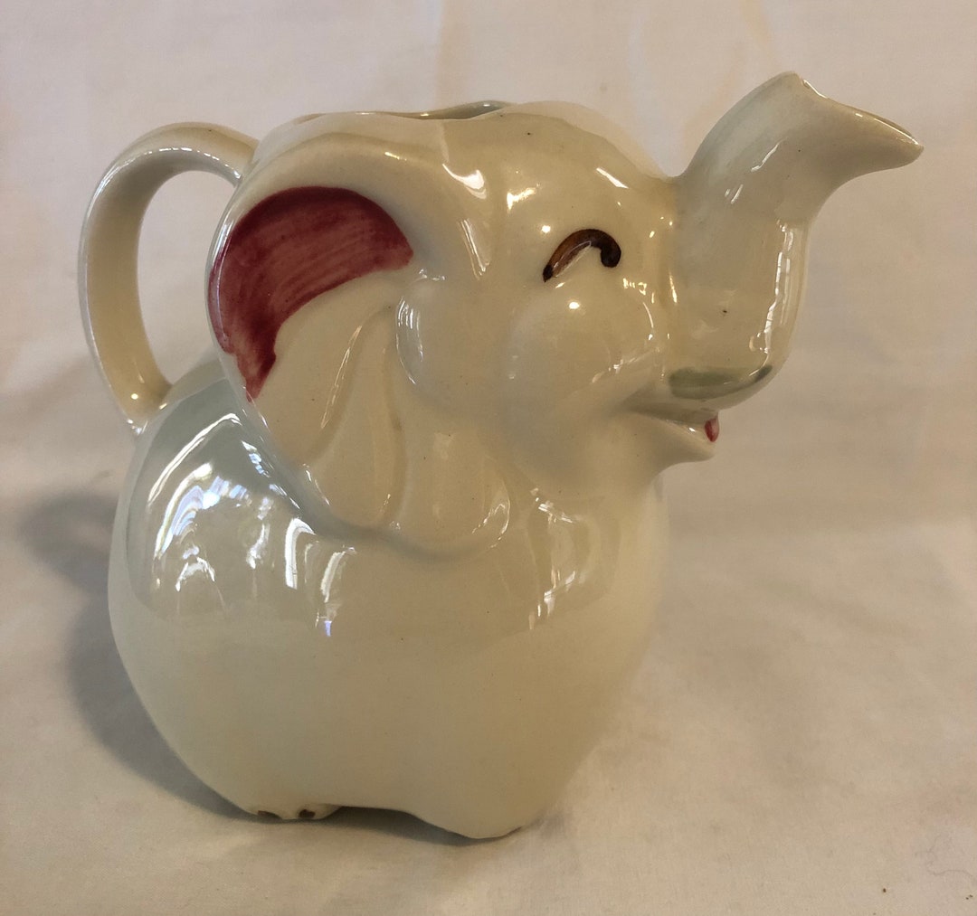 Vintage Figural Shawnee Elephant Pitcher - Etsy