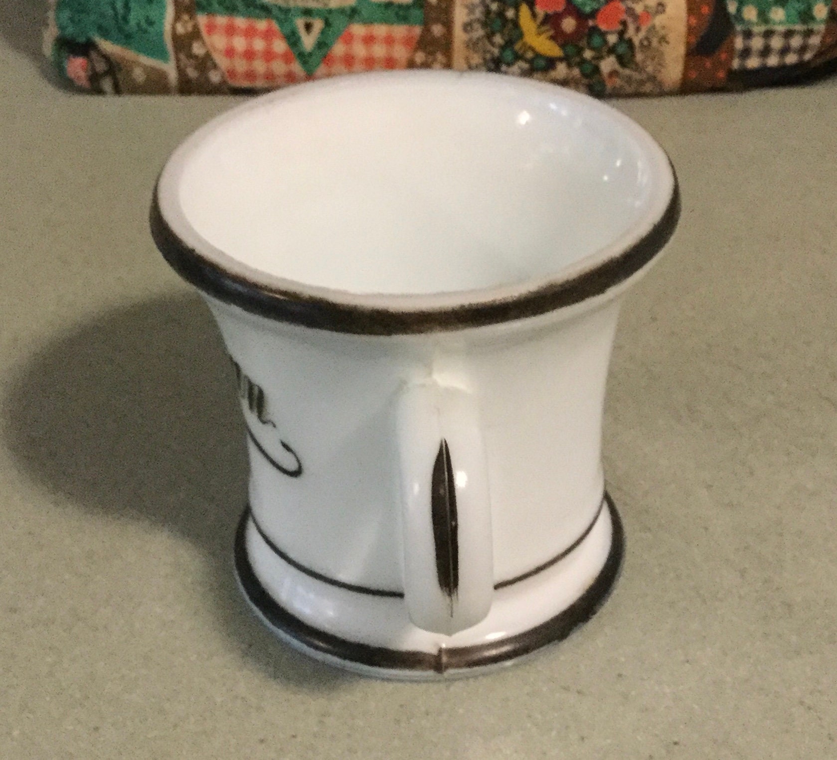 19th Century Milk Glass Shaving Mug for Joseph Mulligan | Etsy
