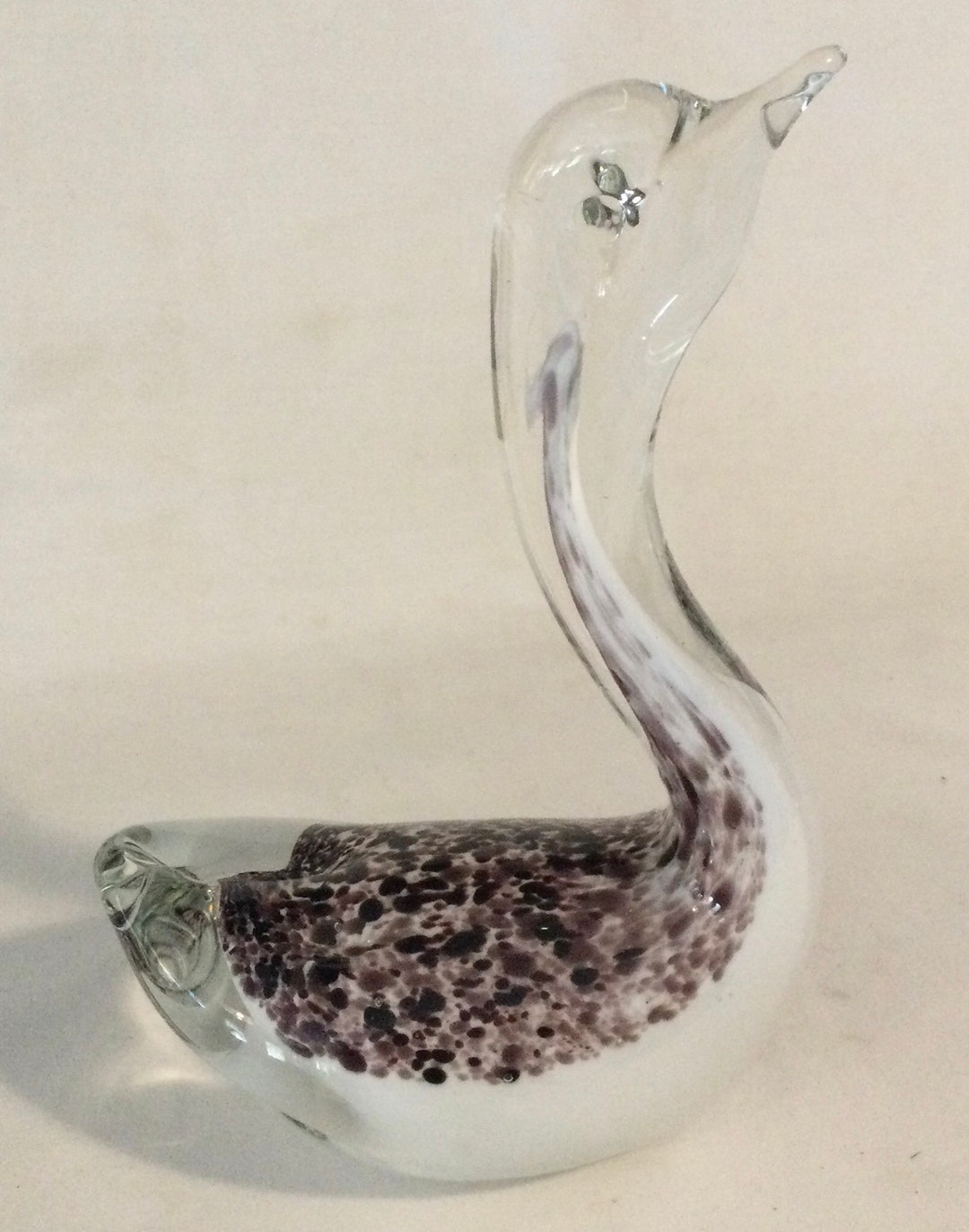 Vintage Blown Glass Goose Figurine Paperweight - Etsy