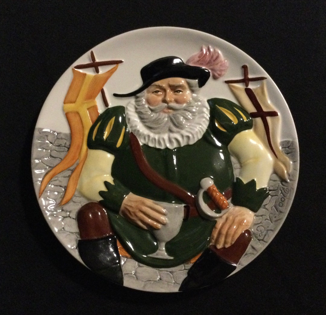 Vintage Davenport Pottery Co. Falstaff Toby Plate - Etsy
