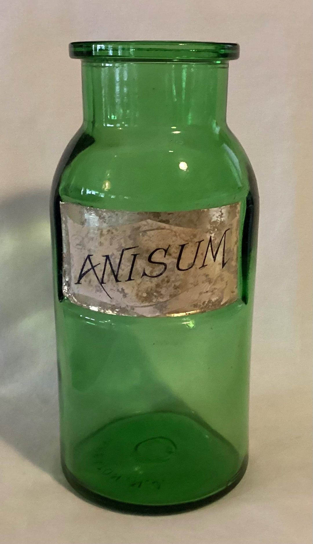 Vintage Wheaton Green Glass 8” “ Anisum “ Jar - Etsy