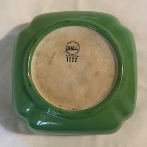 Vintage Hall Pottery Green Ceramic Serving Bowl # 1222 - Etsy