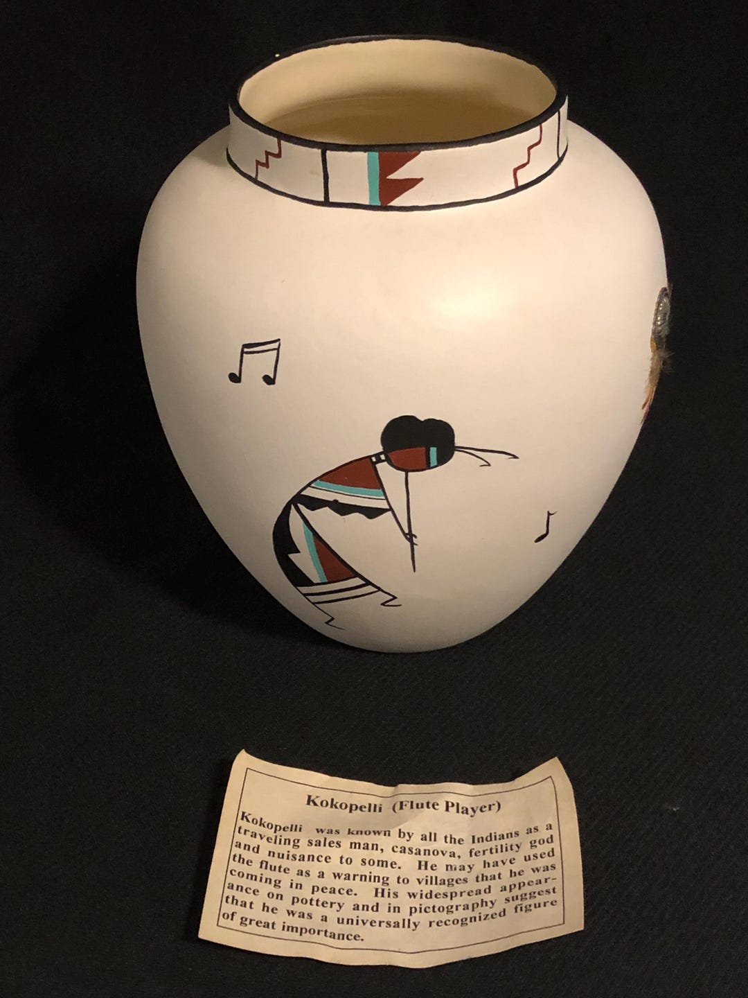 Vintage Teissedre Designs Native American Kokopelli Vase - Etsy