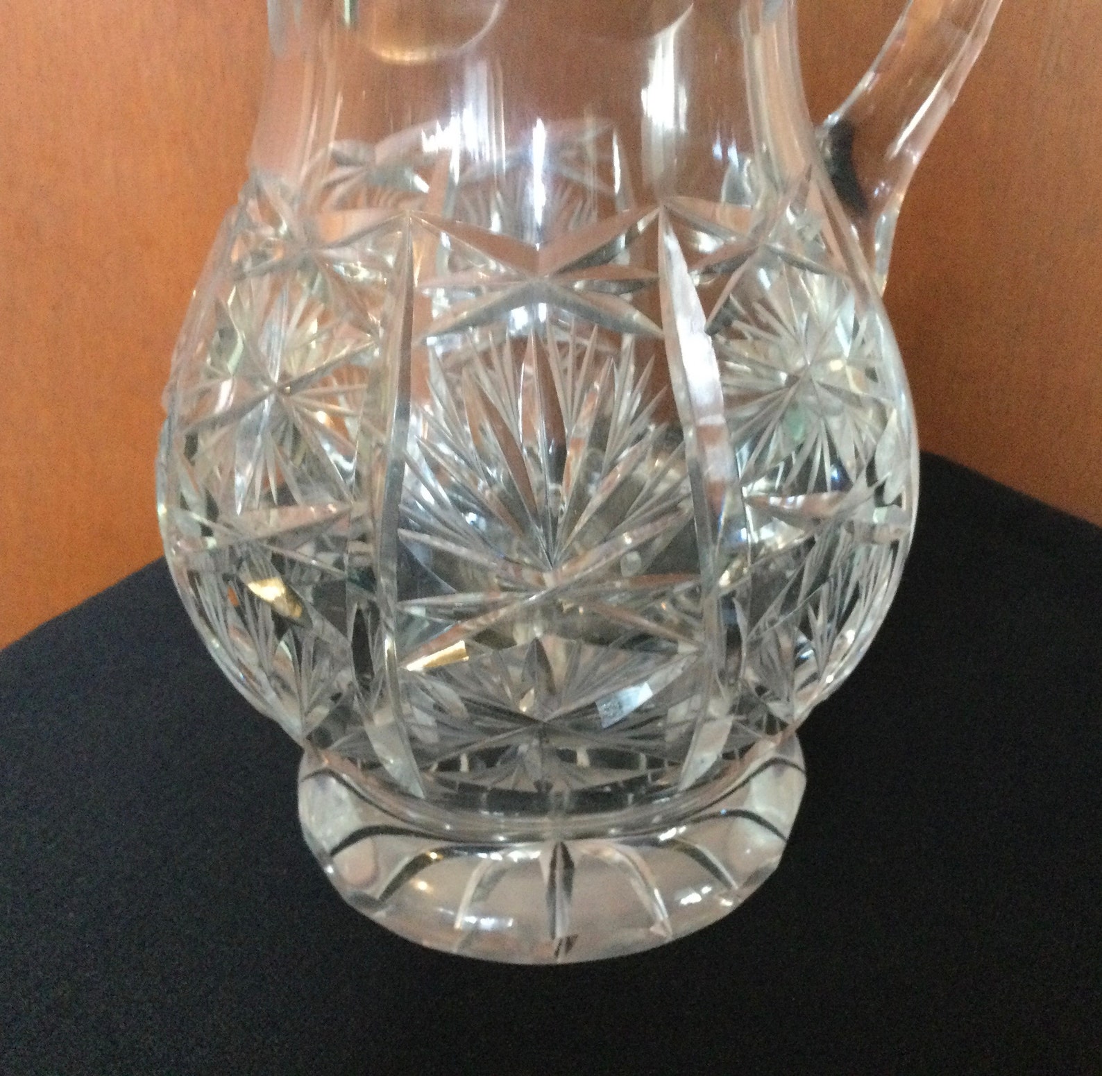 Vintage Cut Crystal Glass Starburst Pattern 7 1/4 Pitcher - Etsy