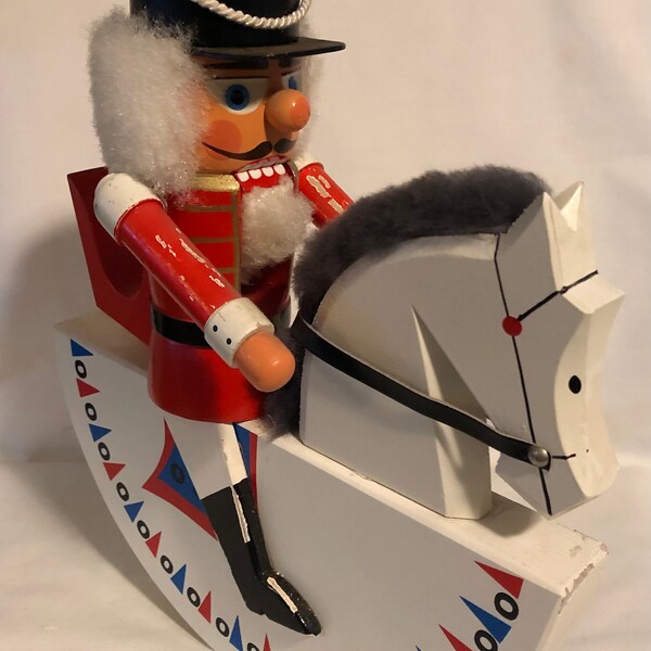 Antique Wooden Rocking Horse - Etsy