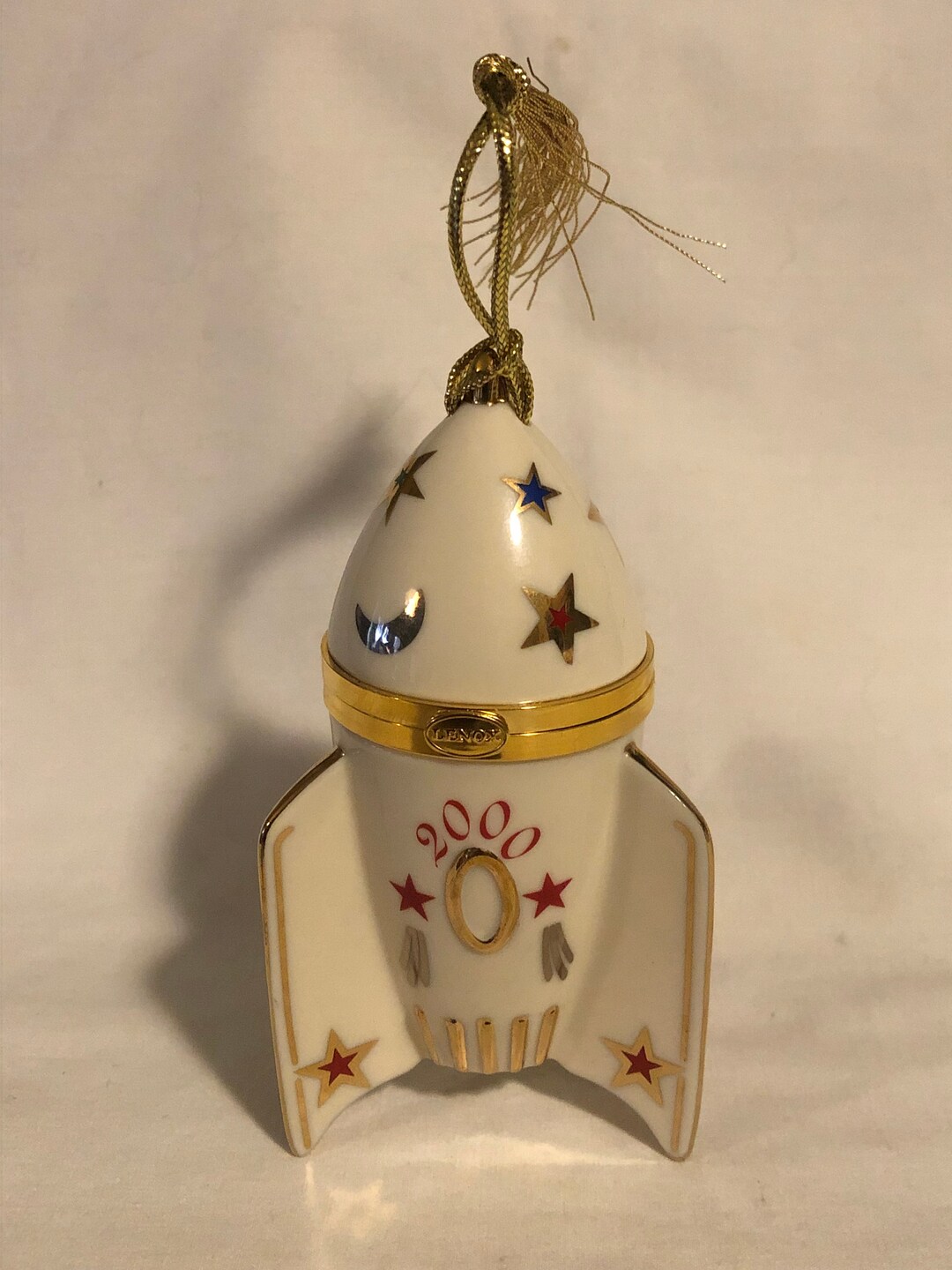 2000 Lenox Rocket Ship Time Capsule Trinket Box Christmas Ornament - Etsy