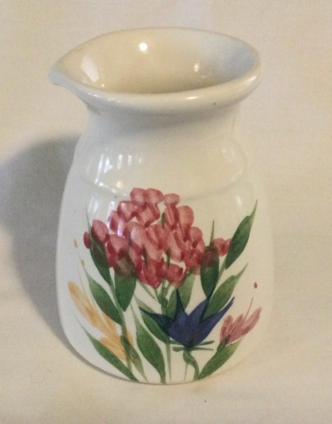 1994 Emerson Creek Pottery Hand Painted Floral Small Pitcher - Etsy