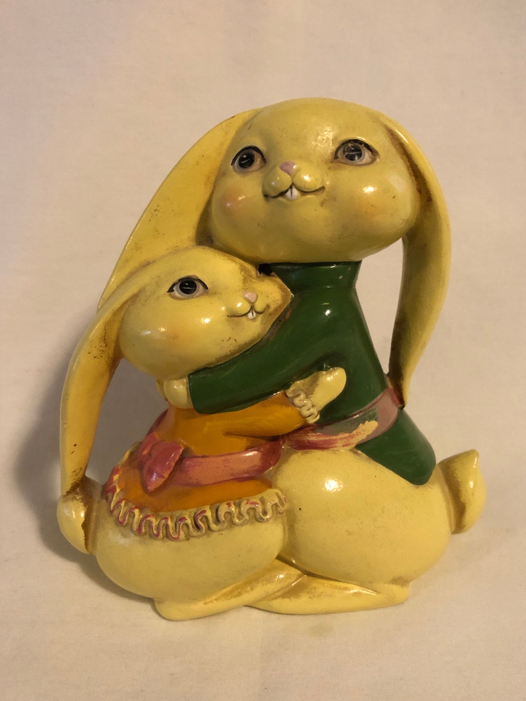 Vintage Funky Ceramic Hugging Rabbits Figurine Made in Japan Lefton - Etsy