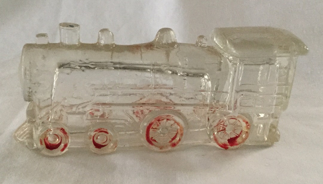 Antique Victory Glass Double Window Locomotive Train 888 Candy - Etsy
