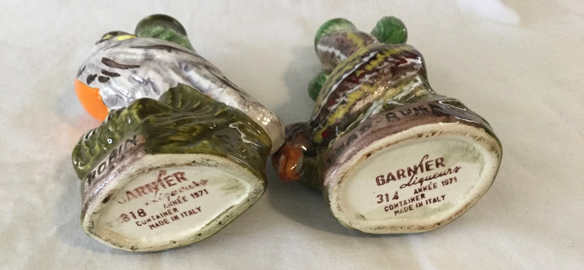 2 Figural 1971 Garnier Liqueurs Italian Art Pottery Bird - Etsy