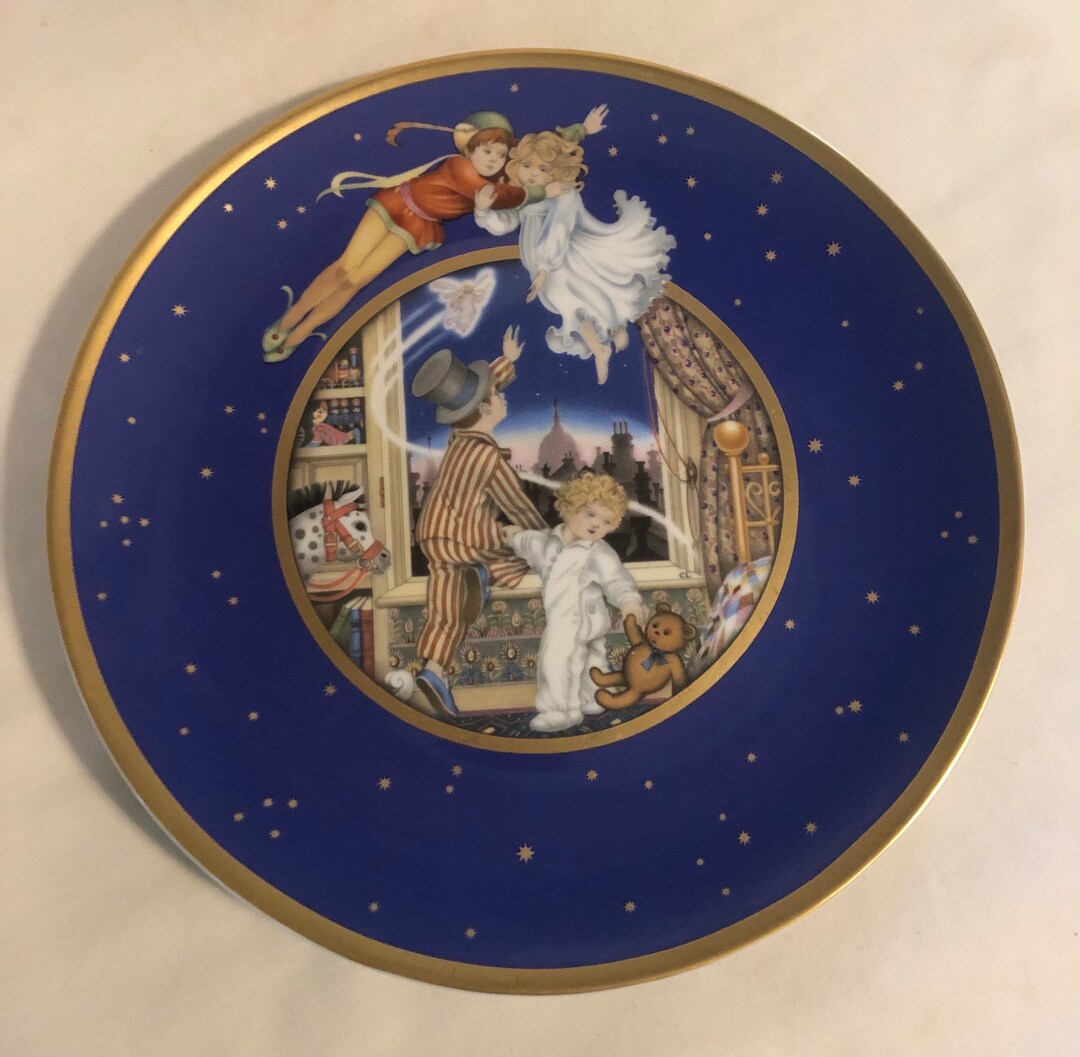 1979 the Peter Pan 75th Anniversary Plate by Carol Lawson - Etsy