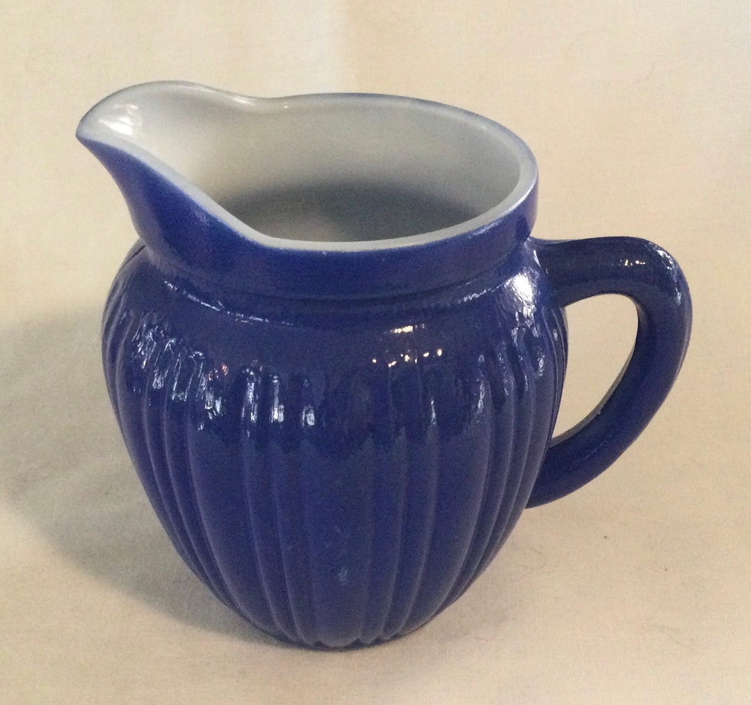 Vintage Hazel Atlas Blue Gay Rainbow Pattern Creamer - Etsy