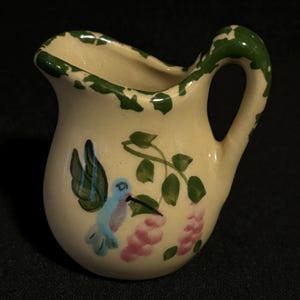 1999 Alpine Pottery Miniature Hummingbird Scene Pitcher - Etsy