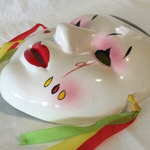 Vintage Simson Giftware Porcelain Lady Mask Wall Plaque - Etsy