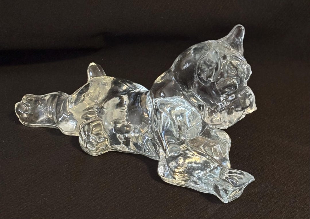 Vintage Glass Boxer Dog Figurine - Etsy