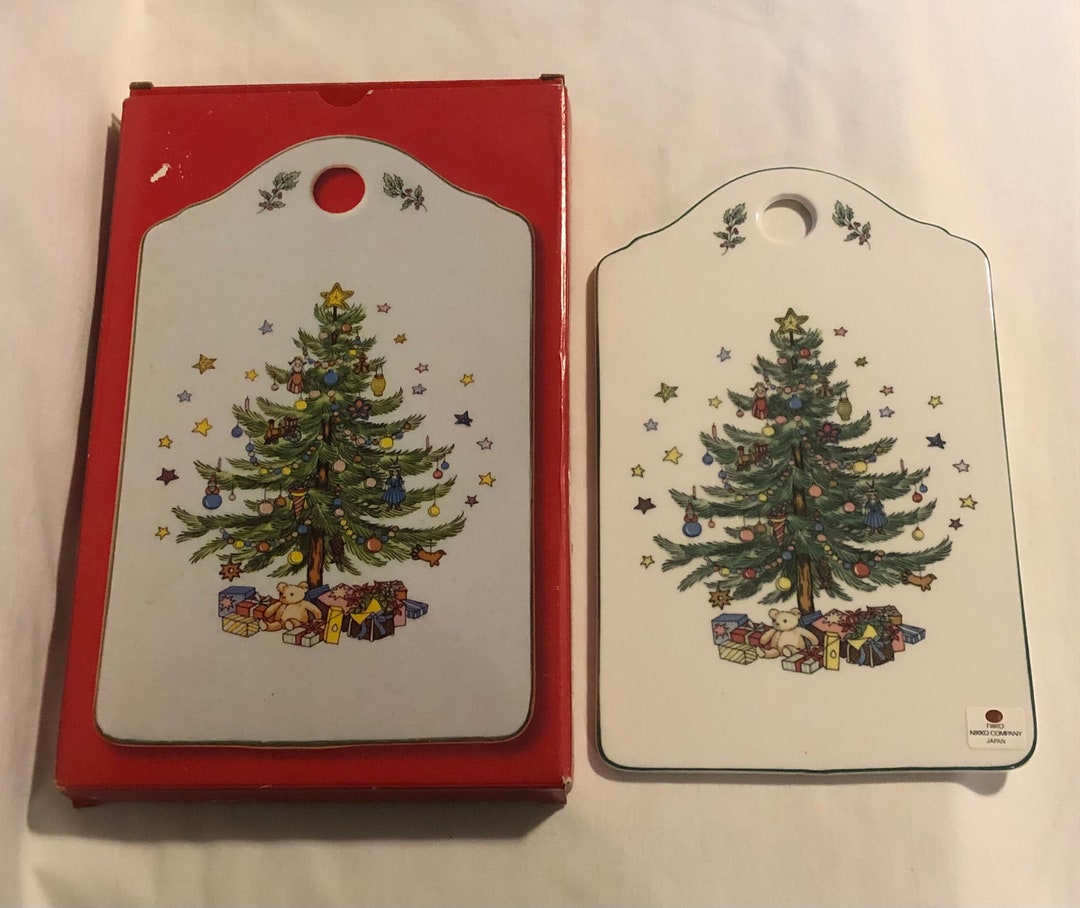 Vintage Nikko Christmastime Pattern Cheese Board W/ Original Box - Etsy