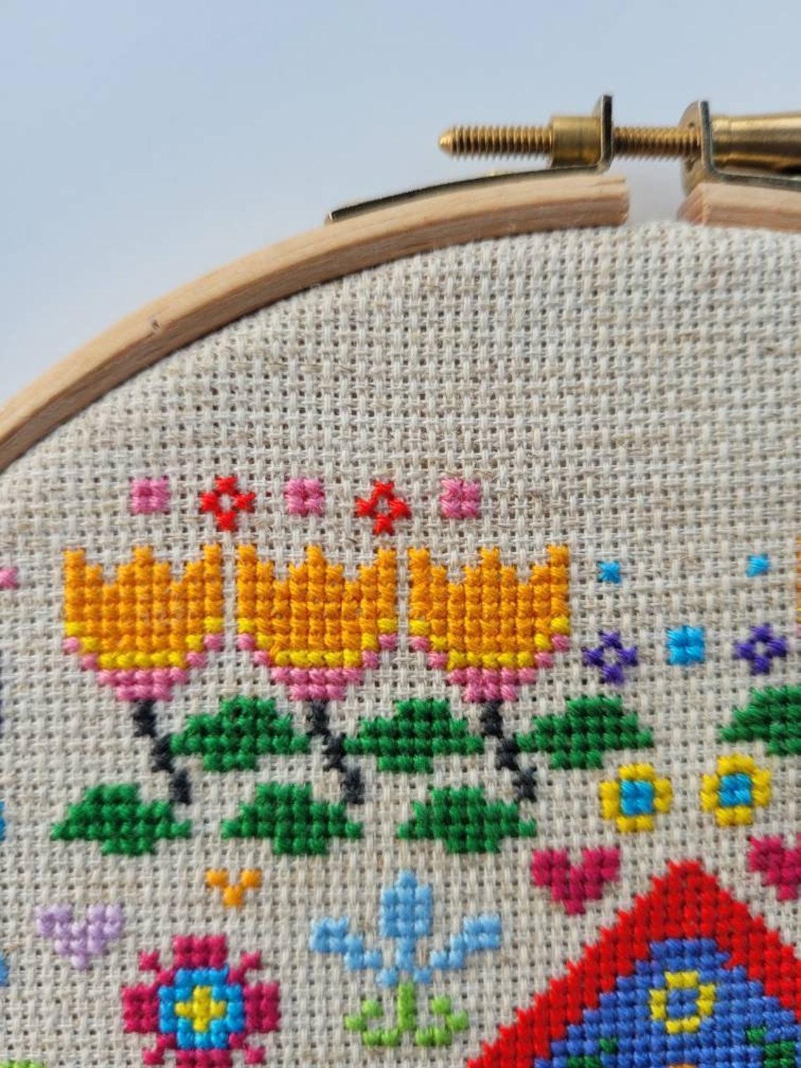 Modern Cross Stitch Pattern Swedish Folk Art Heart - Etsy UK