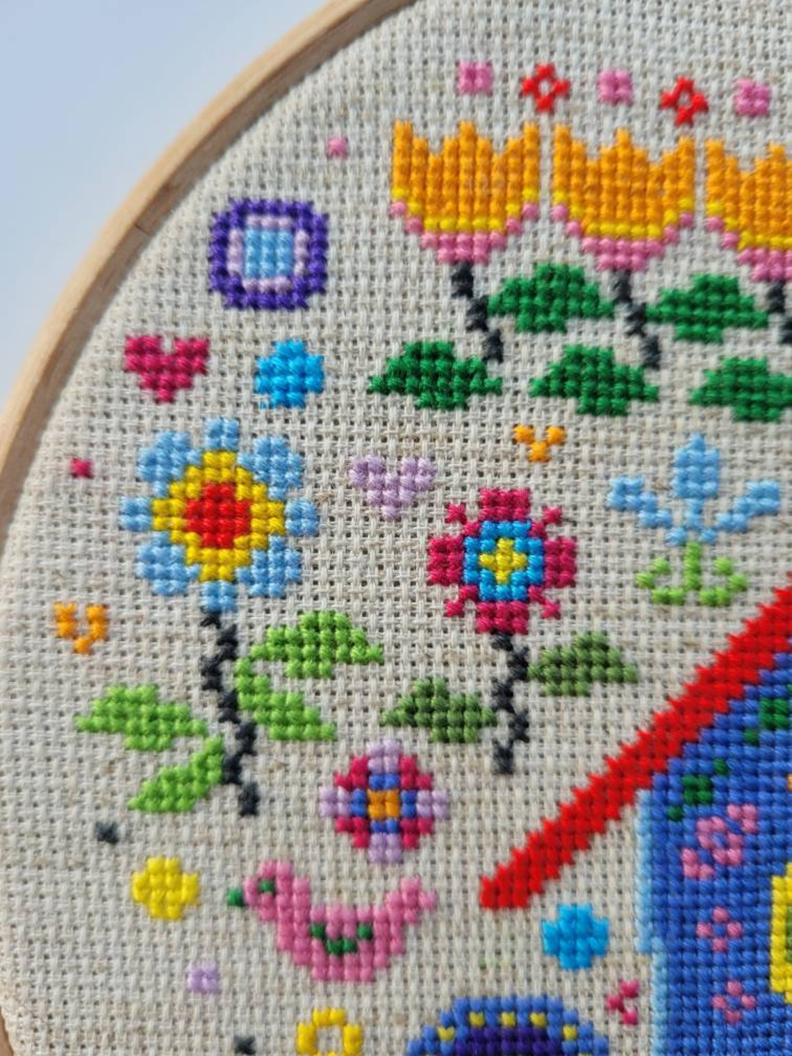 Modern Cross Stitch Pattern Swedish Folk Art Heart - Etsy UK
